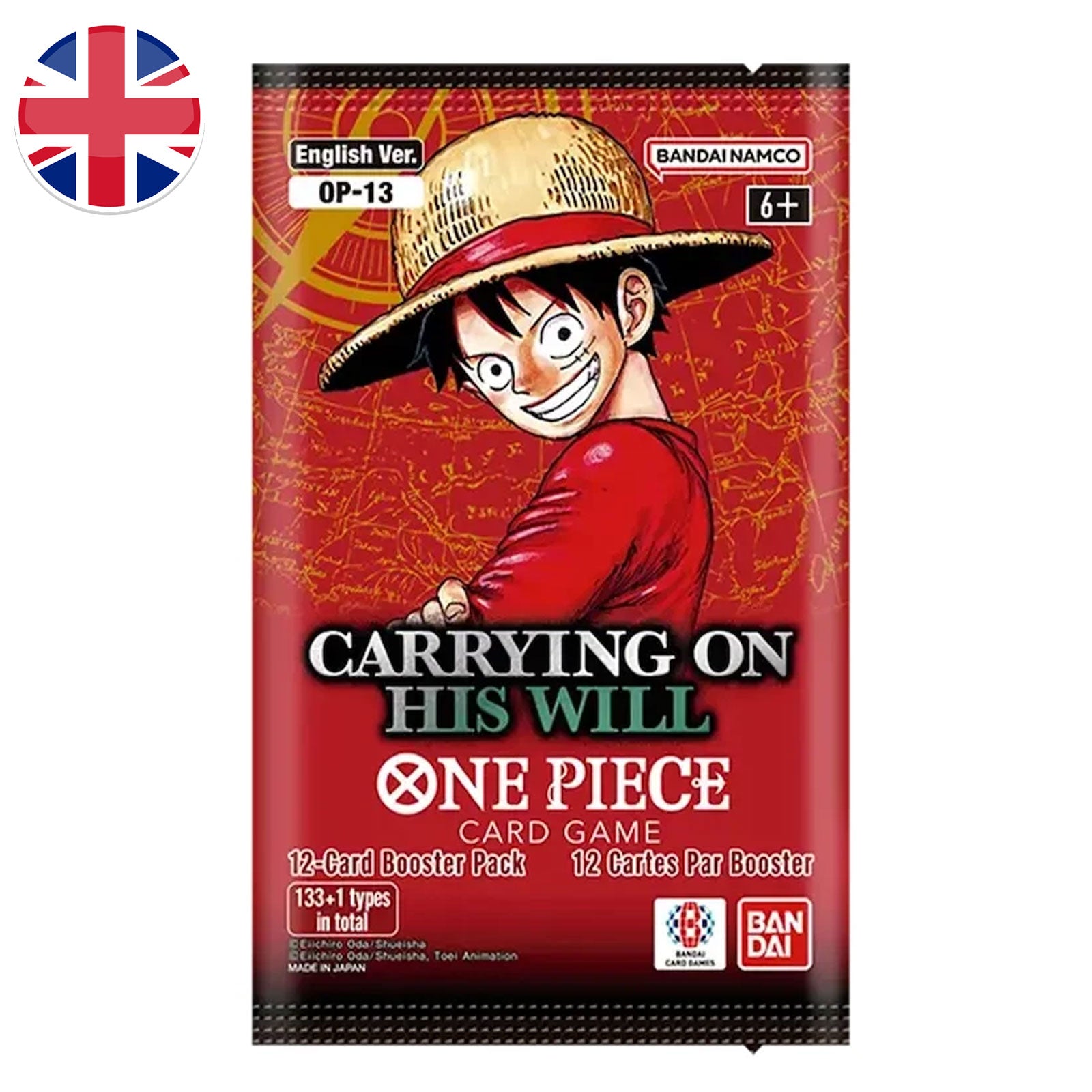 Bustina OP13 - Carrying on His Will - ENG - 12 Carte ONE PIECE Card Ga